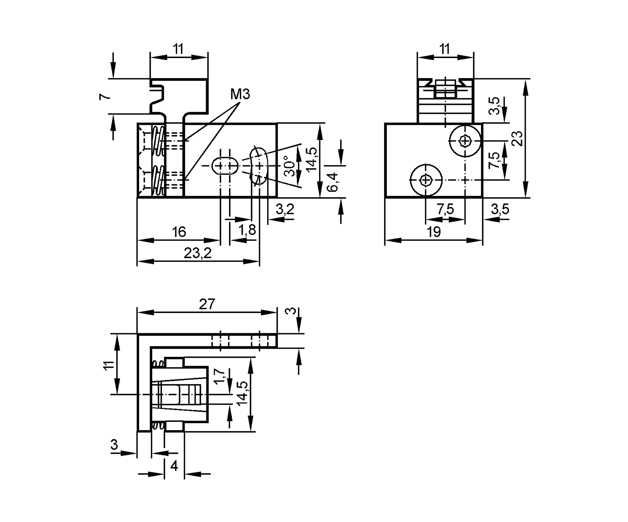 E20976 - Fixture for mounting and fine adjustment of laser sensors - ifm