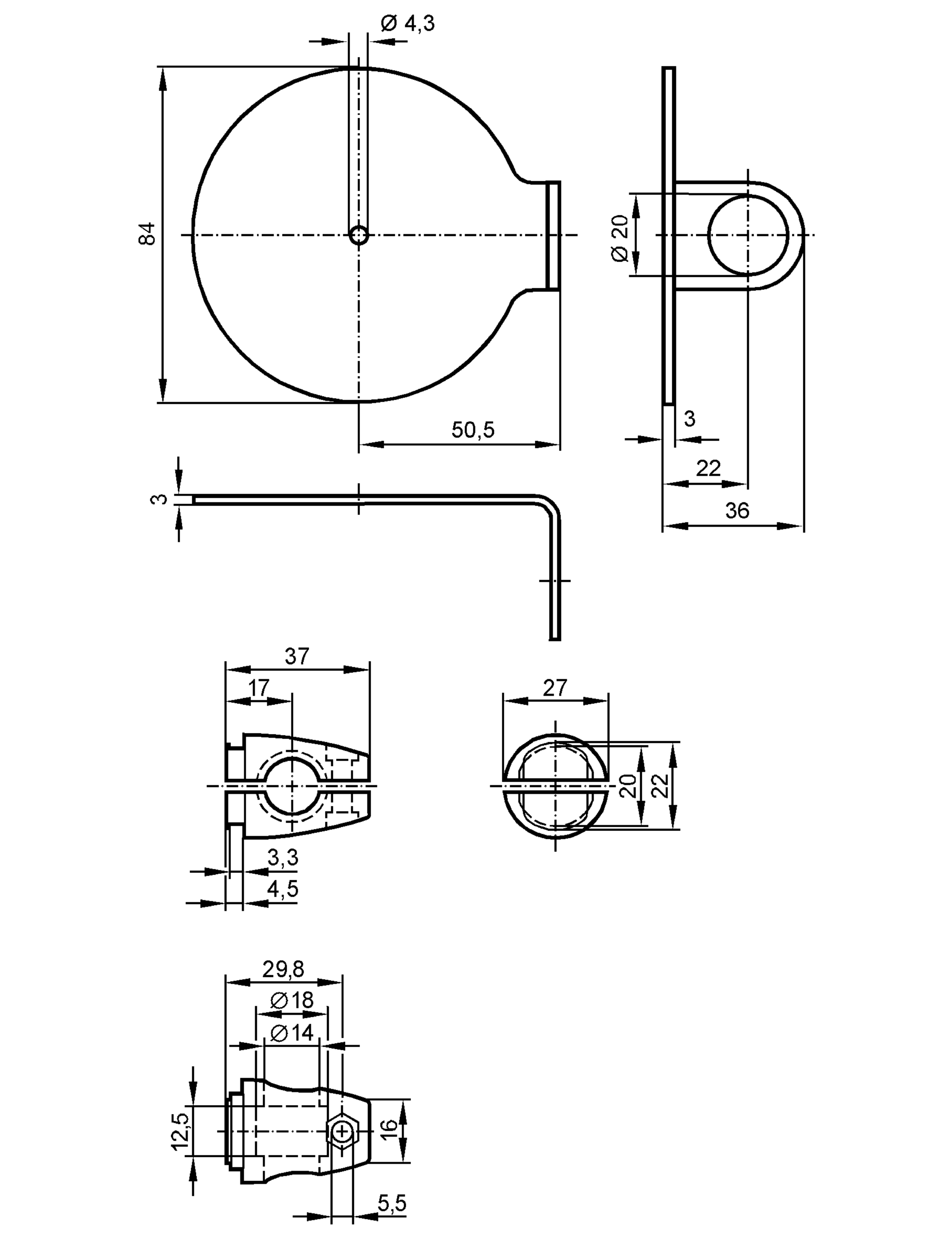 E20914 - Mounting set for reflectors - ifm