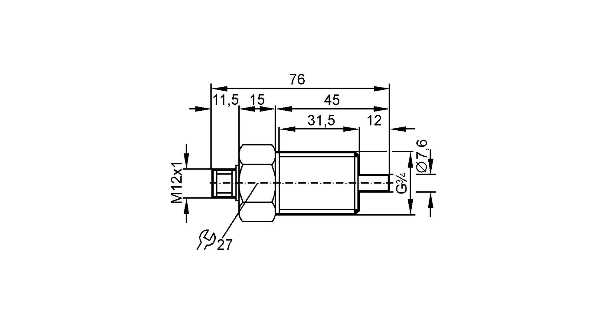 ST4004 - Flow sensor for connection to an evaluation unit - ifm