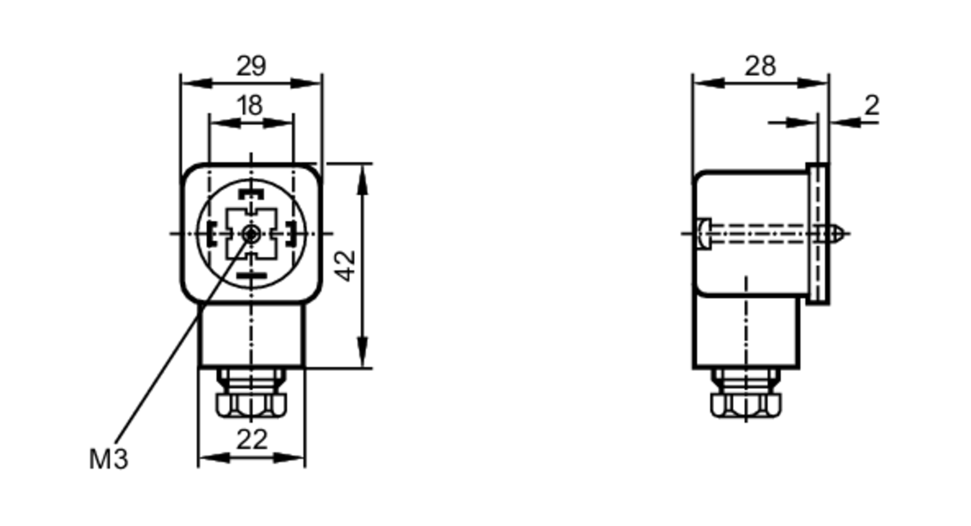 E10058 - Wirable valve connector - ifm