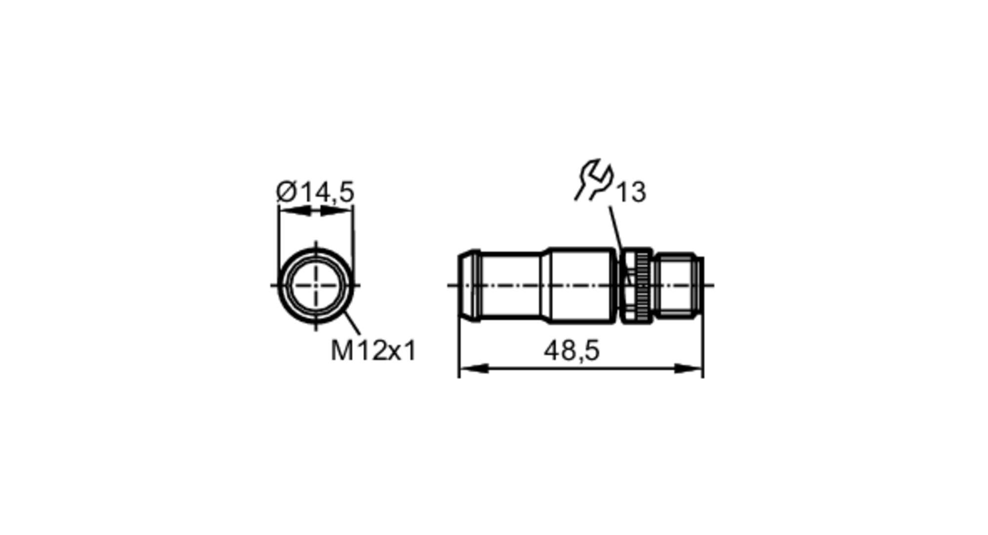 E11590 - Plug with CAN bus terminating resistor - ifm