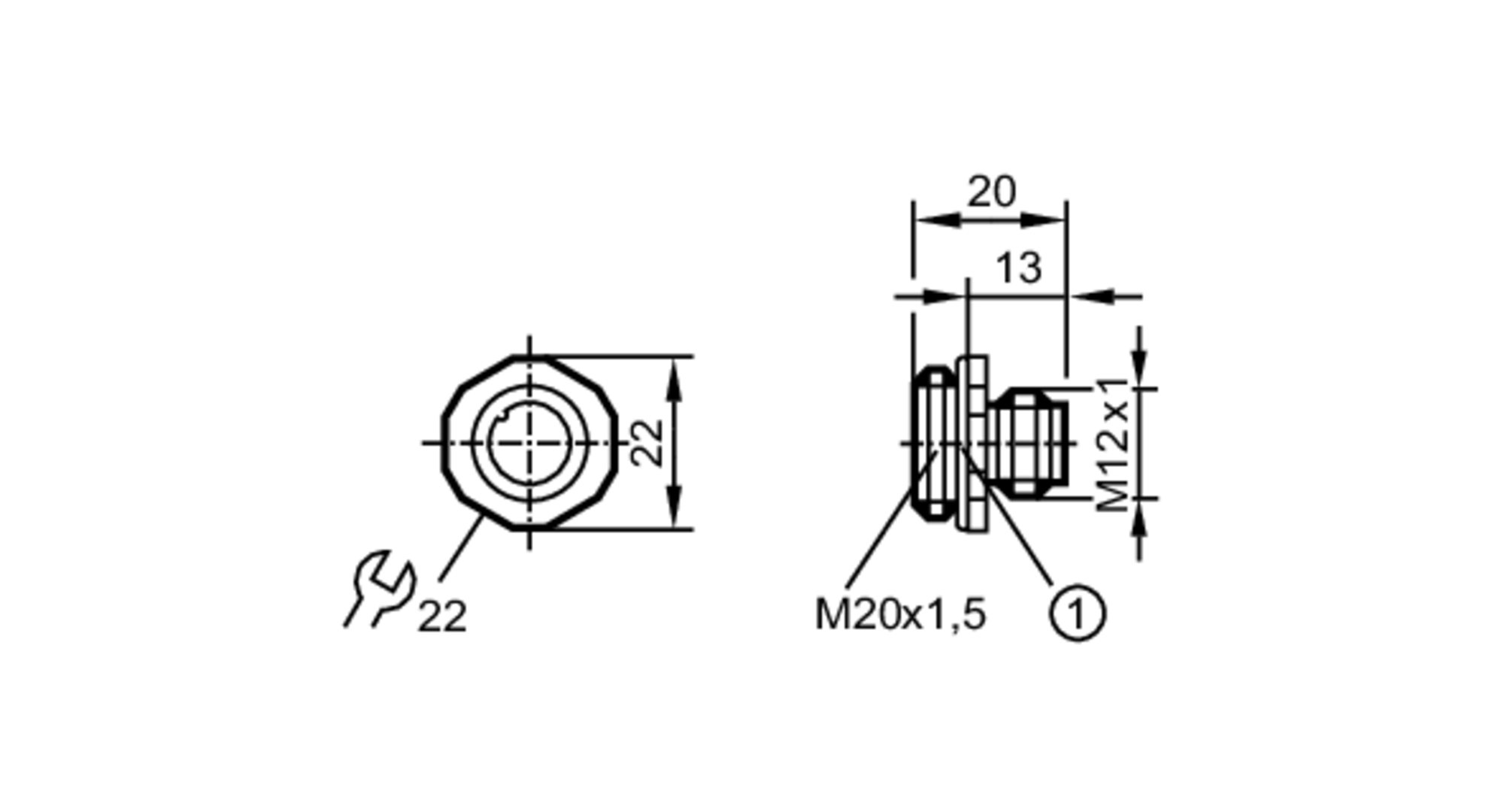 E11293 - Male receptacle - ifm