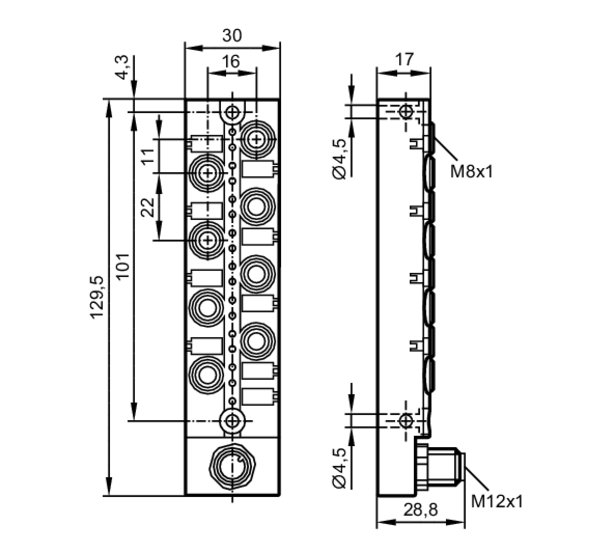 EBC045 - Wiring block - ifm