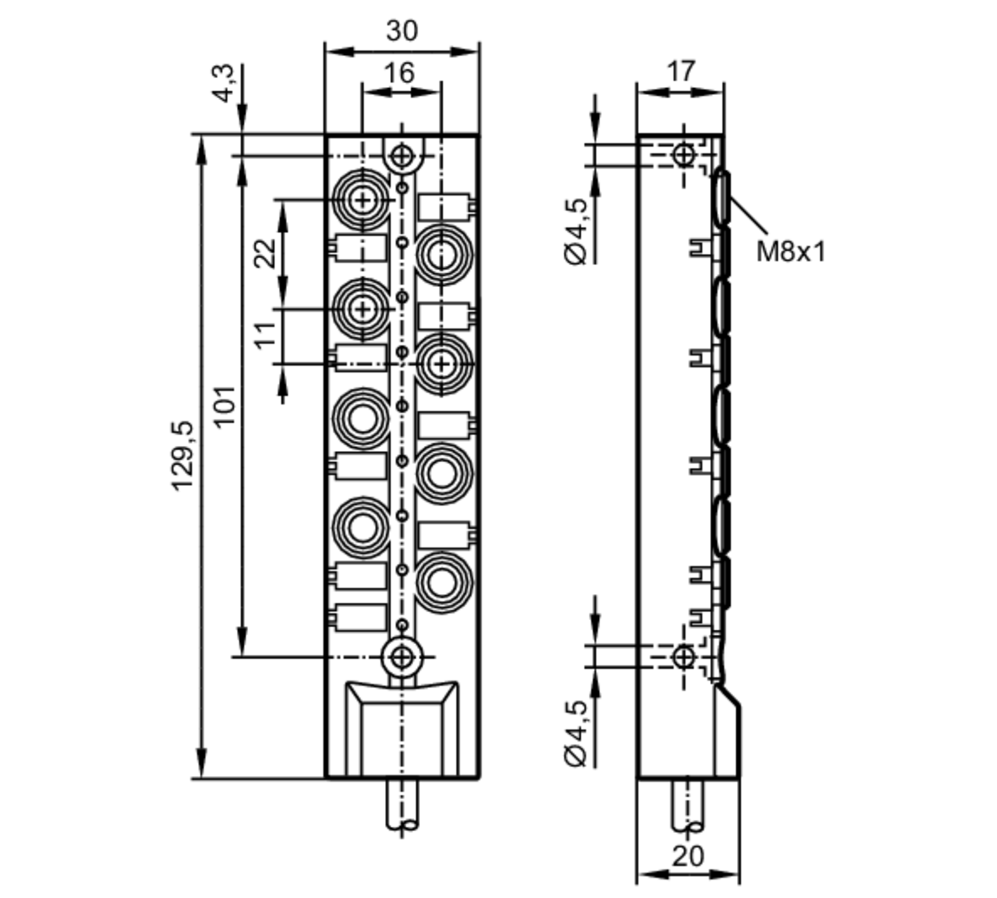 EBC054 - Wiring block - ifm electronic