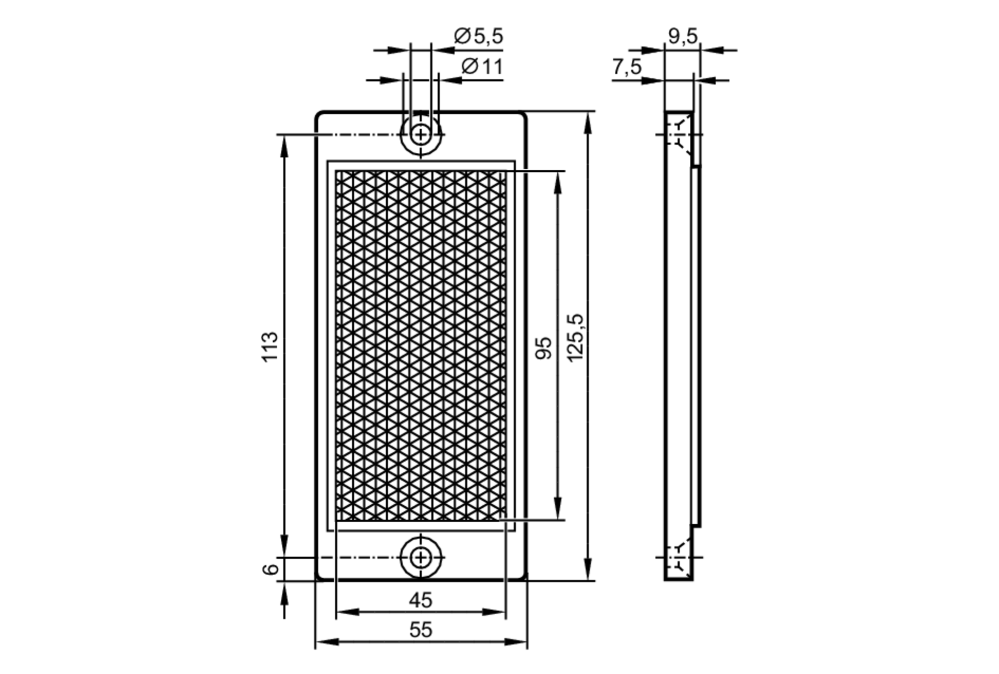 E20453 - Reflector for retro-reflective sensors - ifm