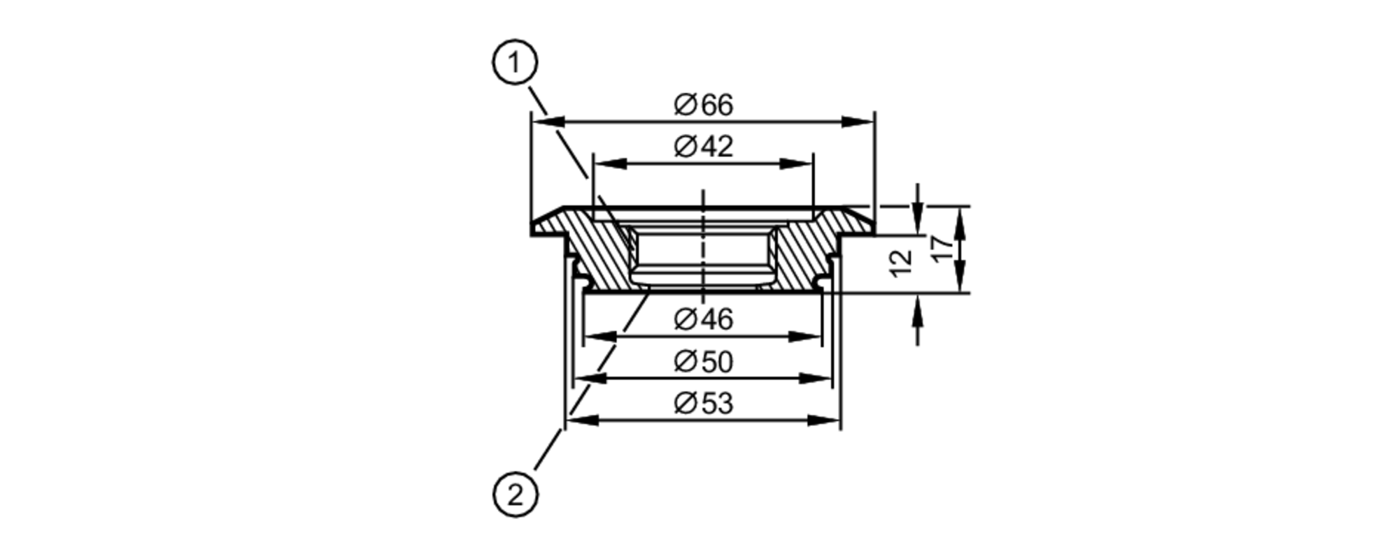E33021 - Process adapter Varivent - ifm