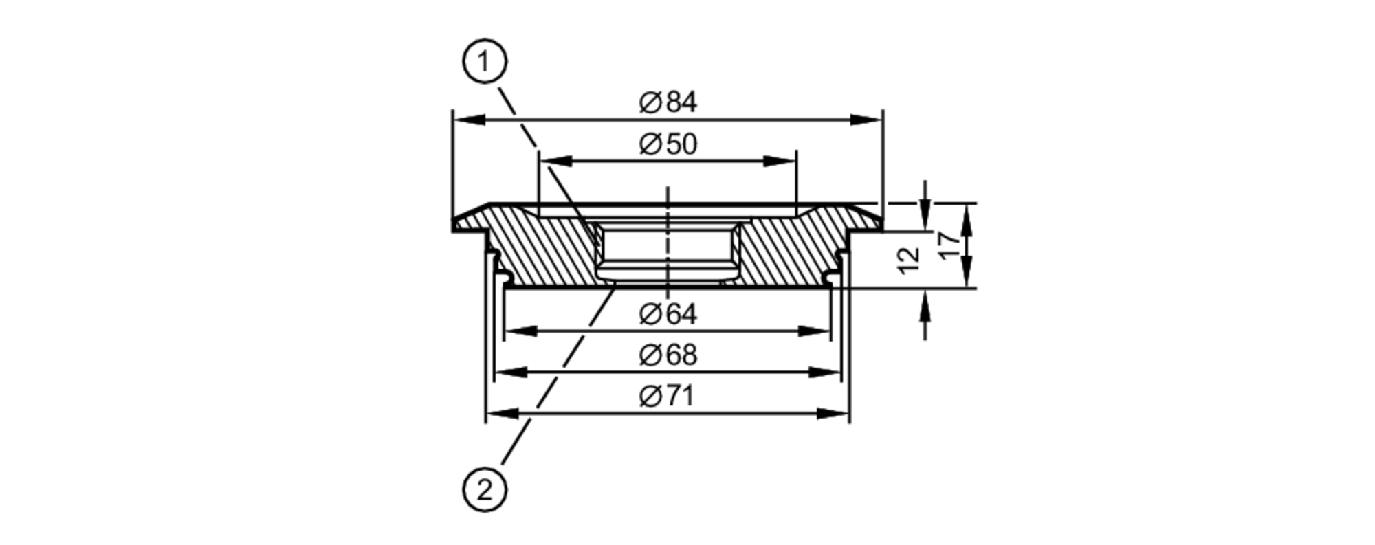 E33022 - Process adapter Varivent - ifm