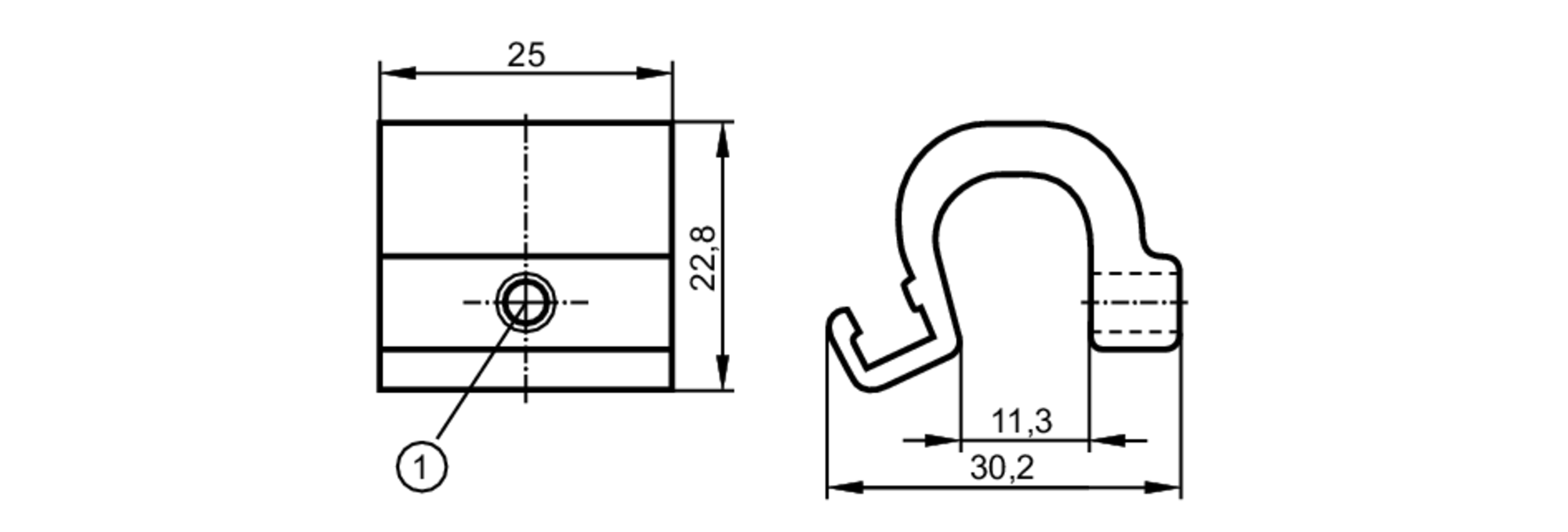 E11797 - Mounting adapter for tie-rod/integrated profile cylinders - ifm