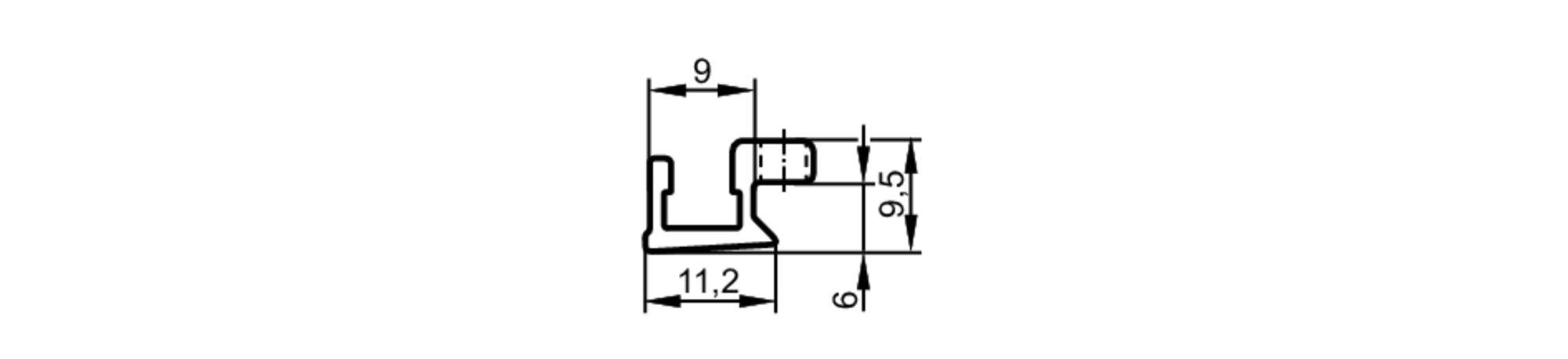 E11796 - Mounting adapter for trapezoidal slot cylinders - ifm