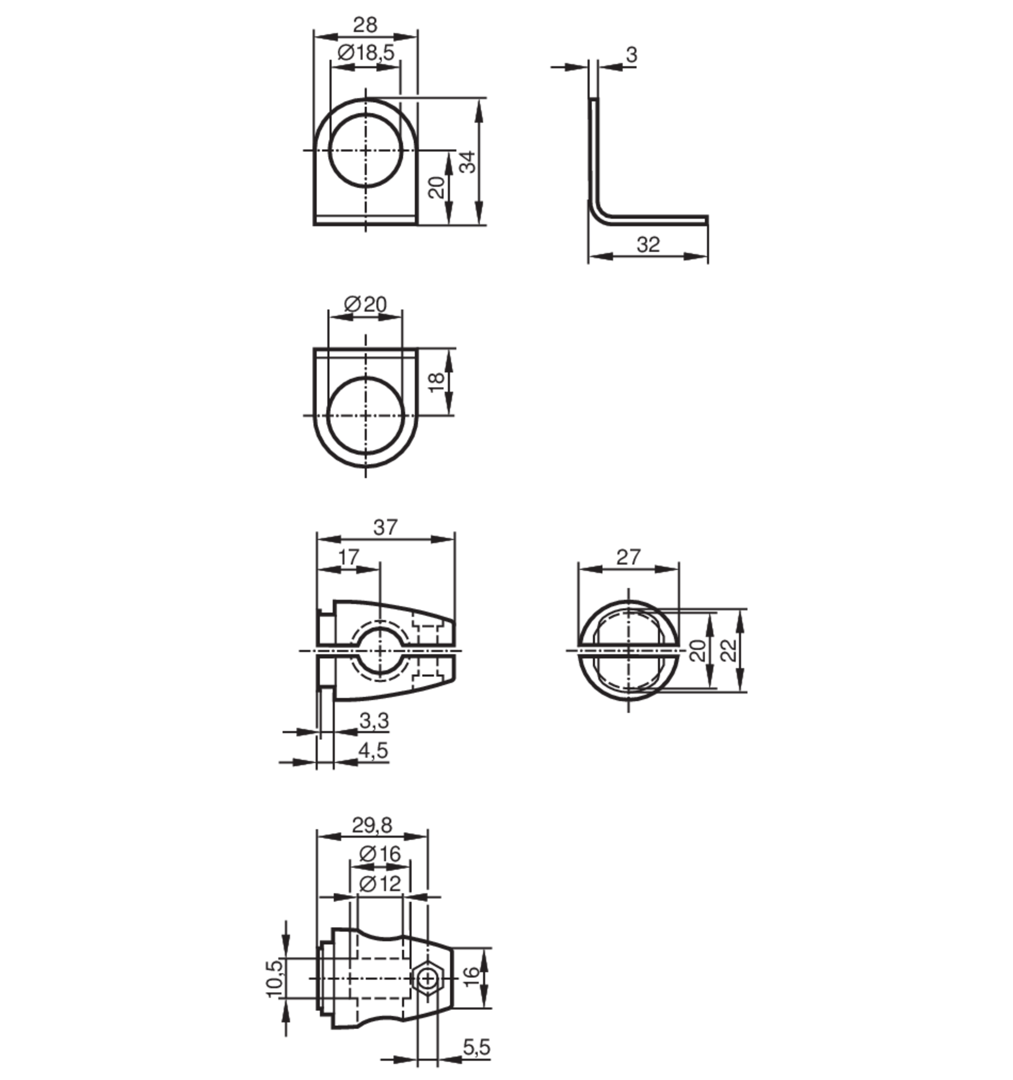 E20718 - Mounting set for position sensors - ifm