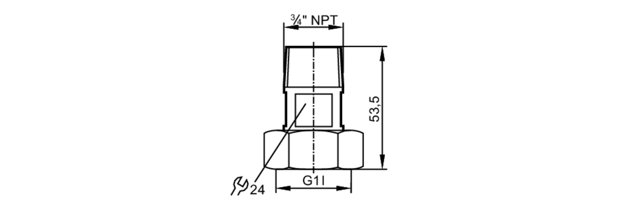 E40193 - Mounting adapter for flow sensors - ifm