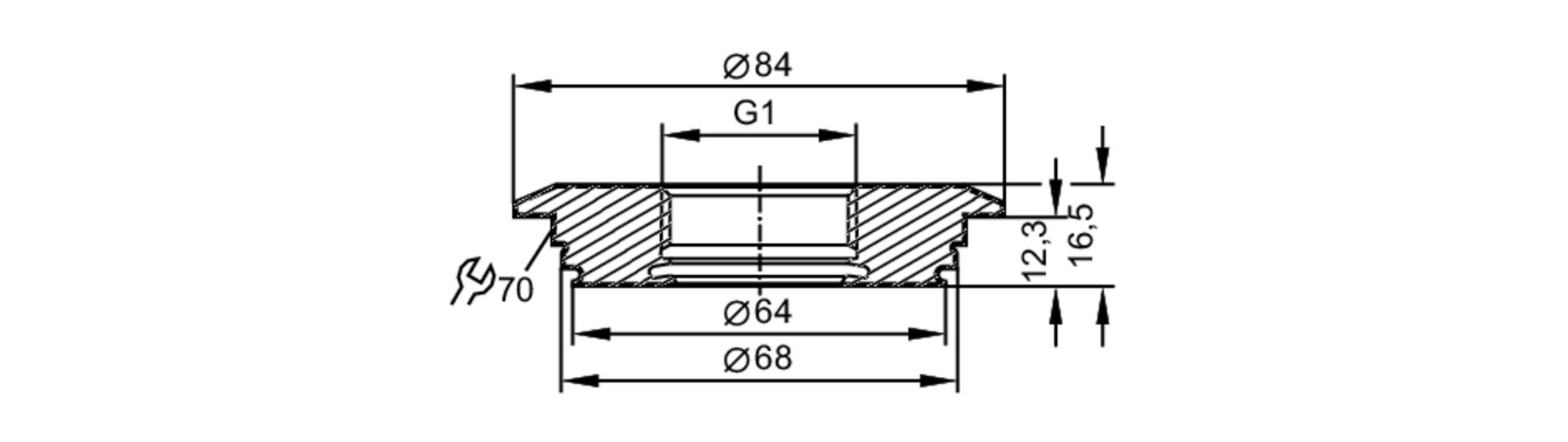 E33222 - Process adapter Varivent - ifm
