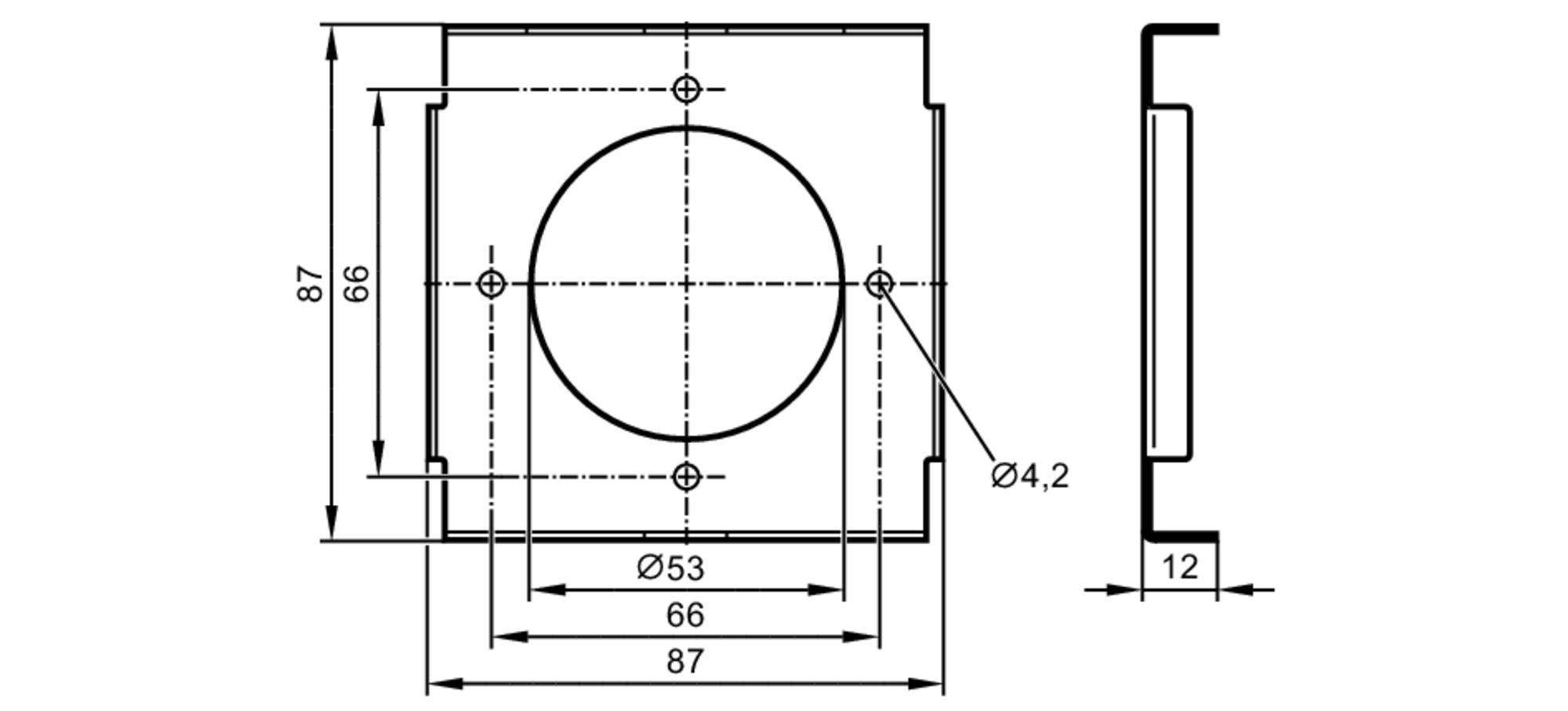 EC0403 - Mounting frame - ifm