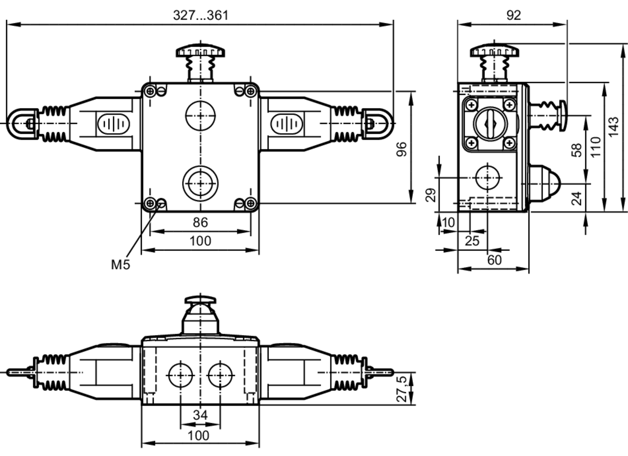 ZB0071 - Safety rope emergency stop switch - ifm