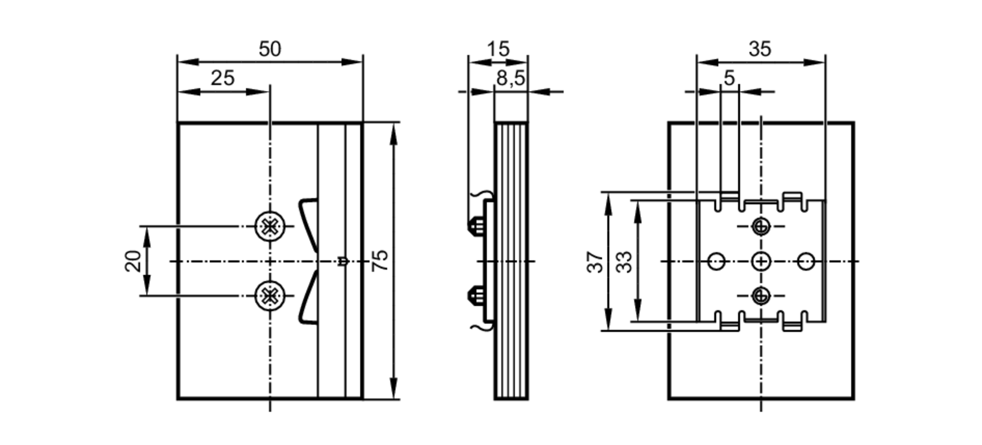 E70432 - DIN rail adapter - ifm