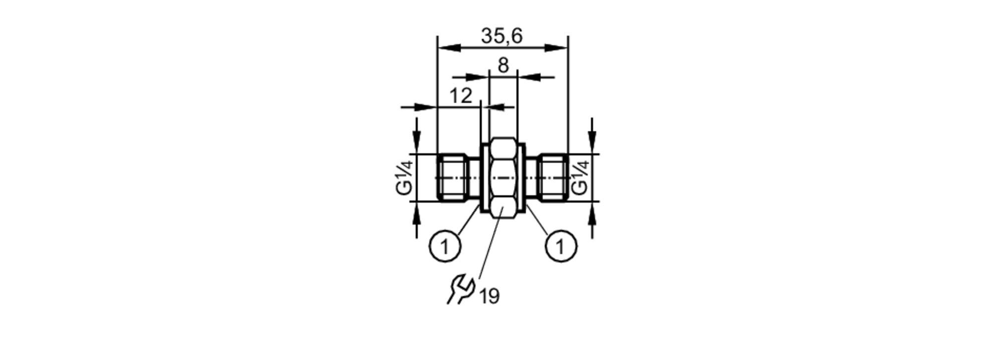 E30143 - Screw-in adapter for process sensors - ifm