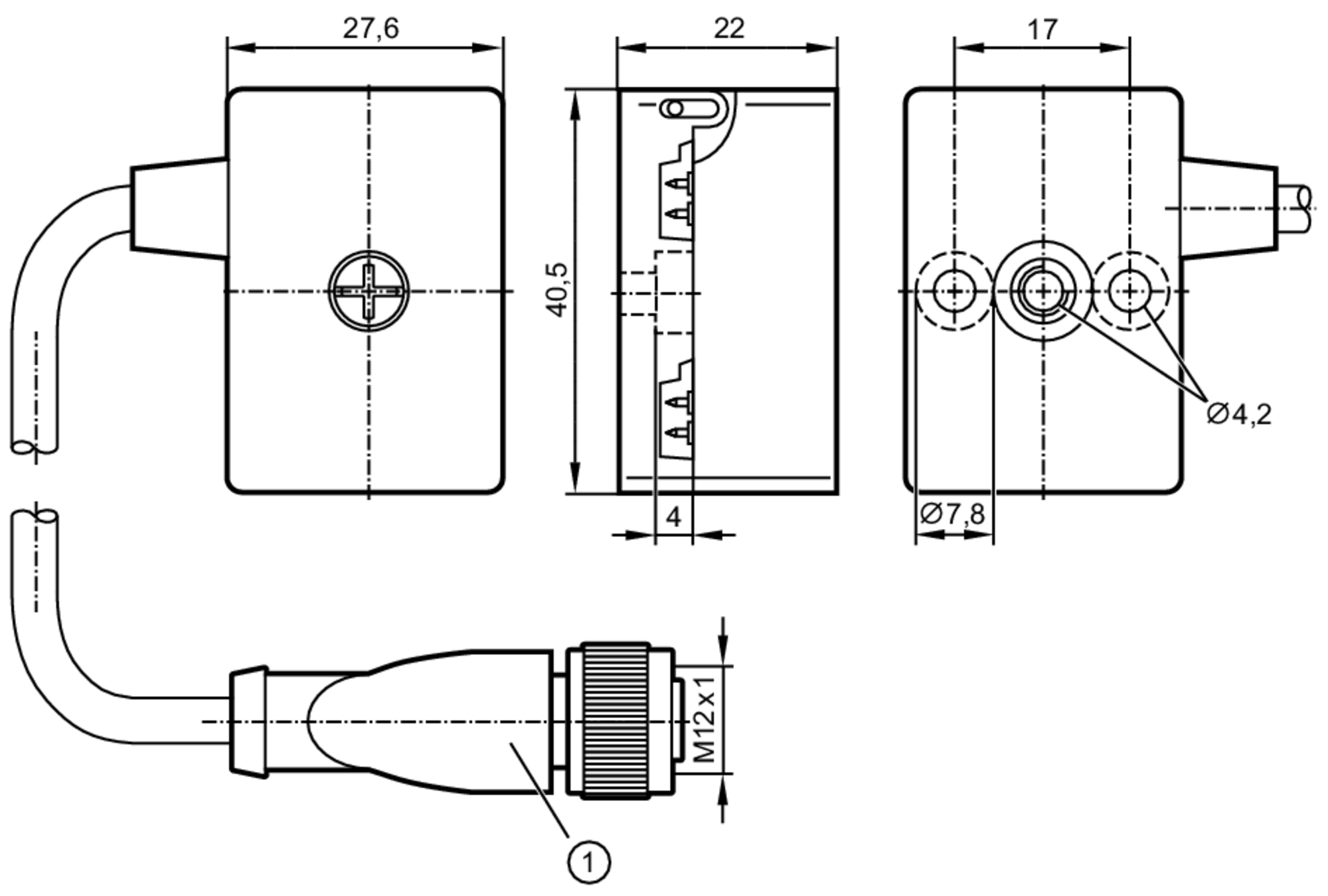 E70582 - AS-Interface flat cable insulation displacement connector - ifm