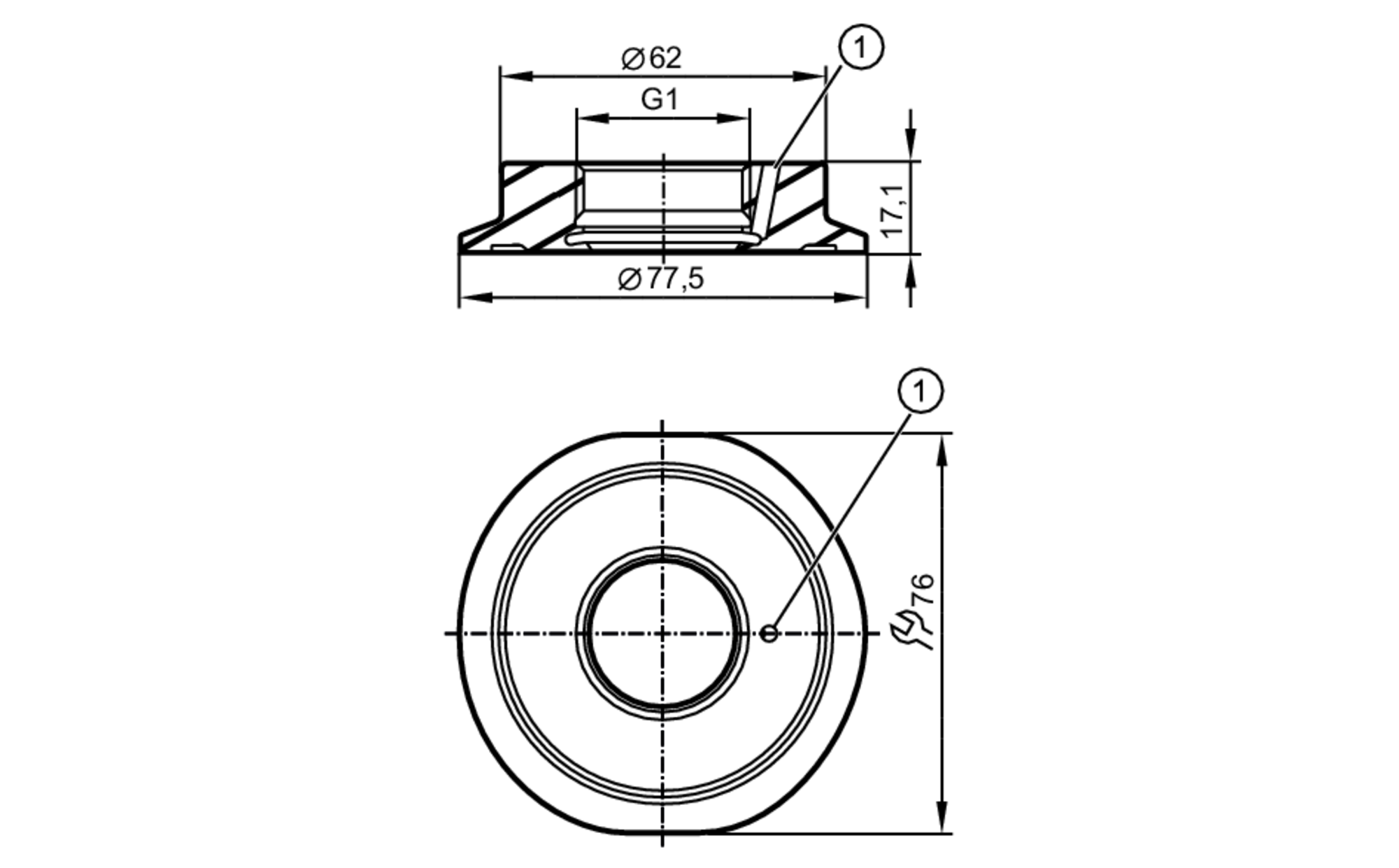 E33309 - process adapter DIN 11864 - ifm