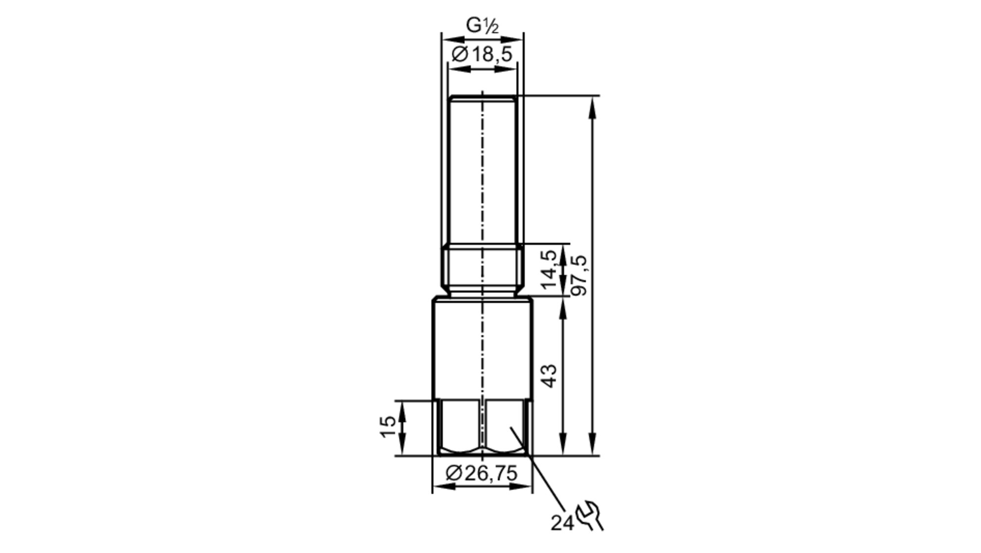 E43382 - Welding mandrel for process connections - ifm