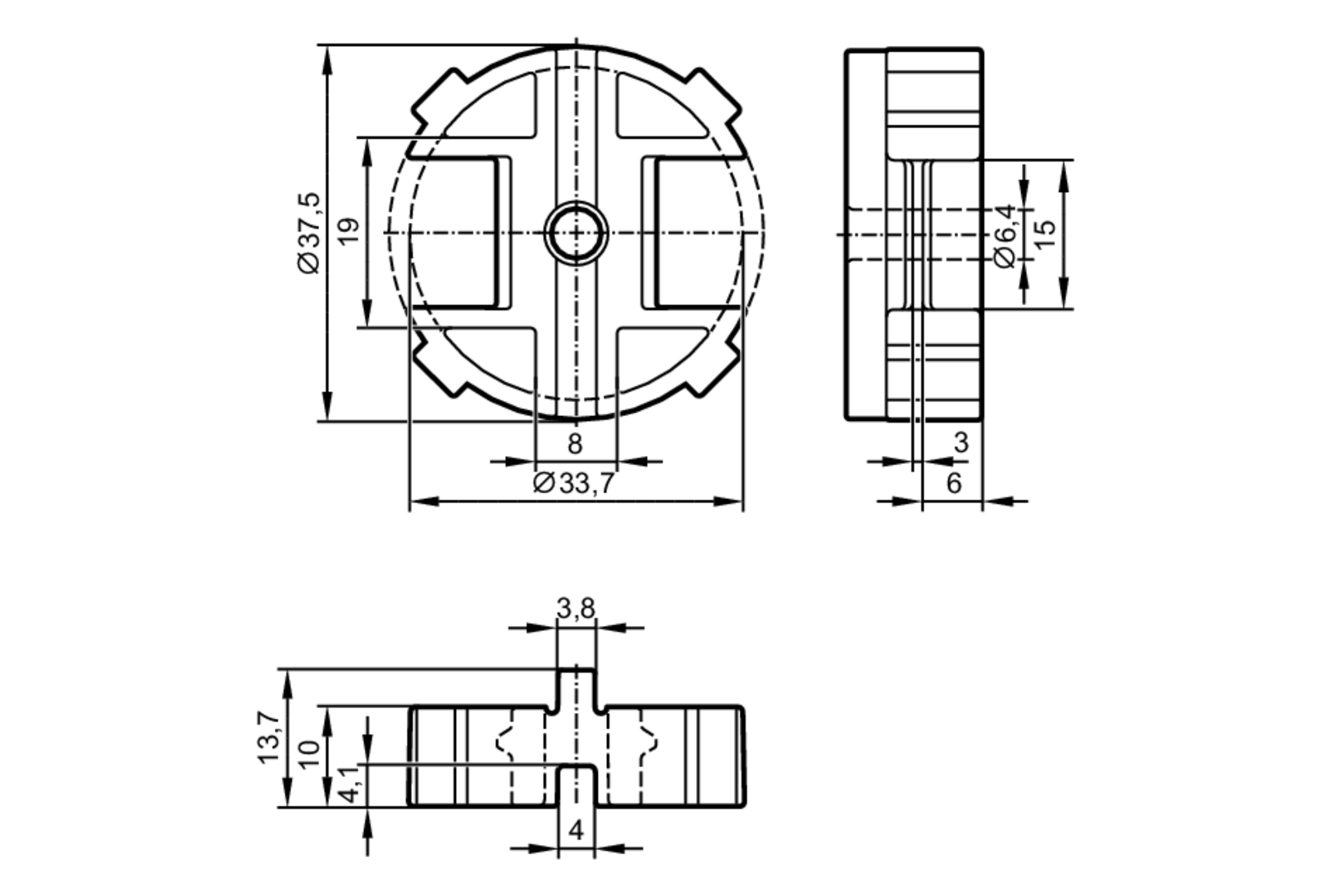 E12526 - Spacer for target puck - ifm