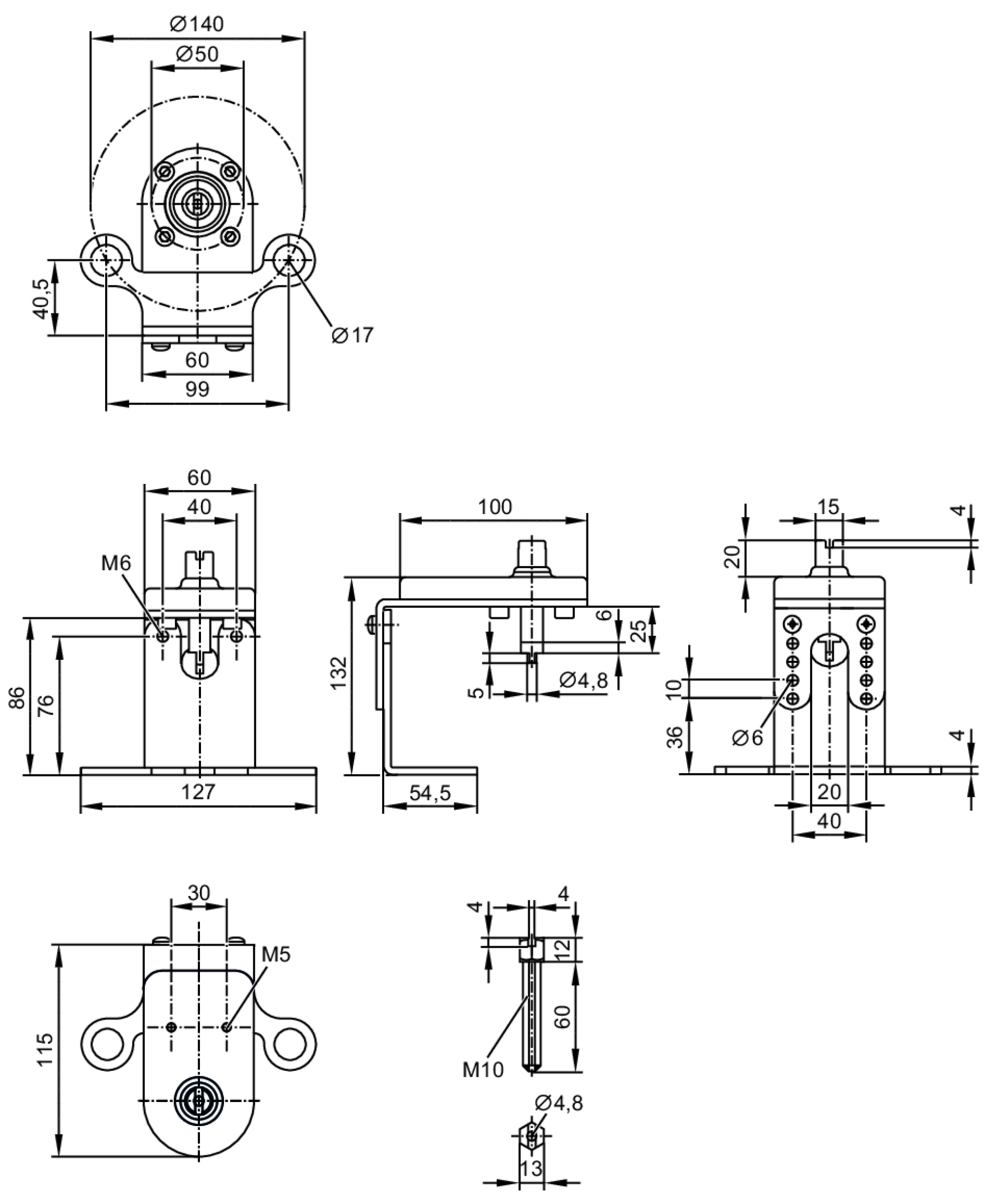 E12591 - Mounting brackets for manual valves and ball valves - ifm