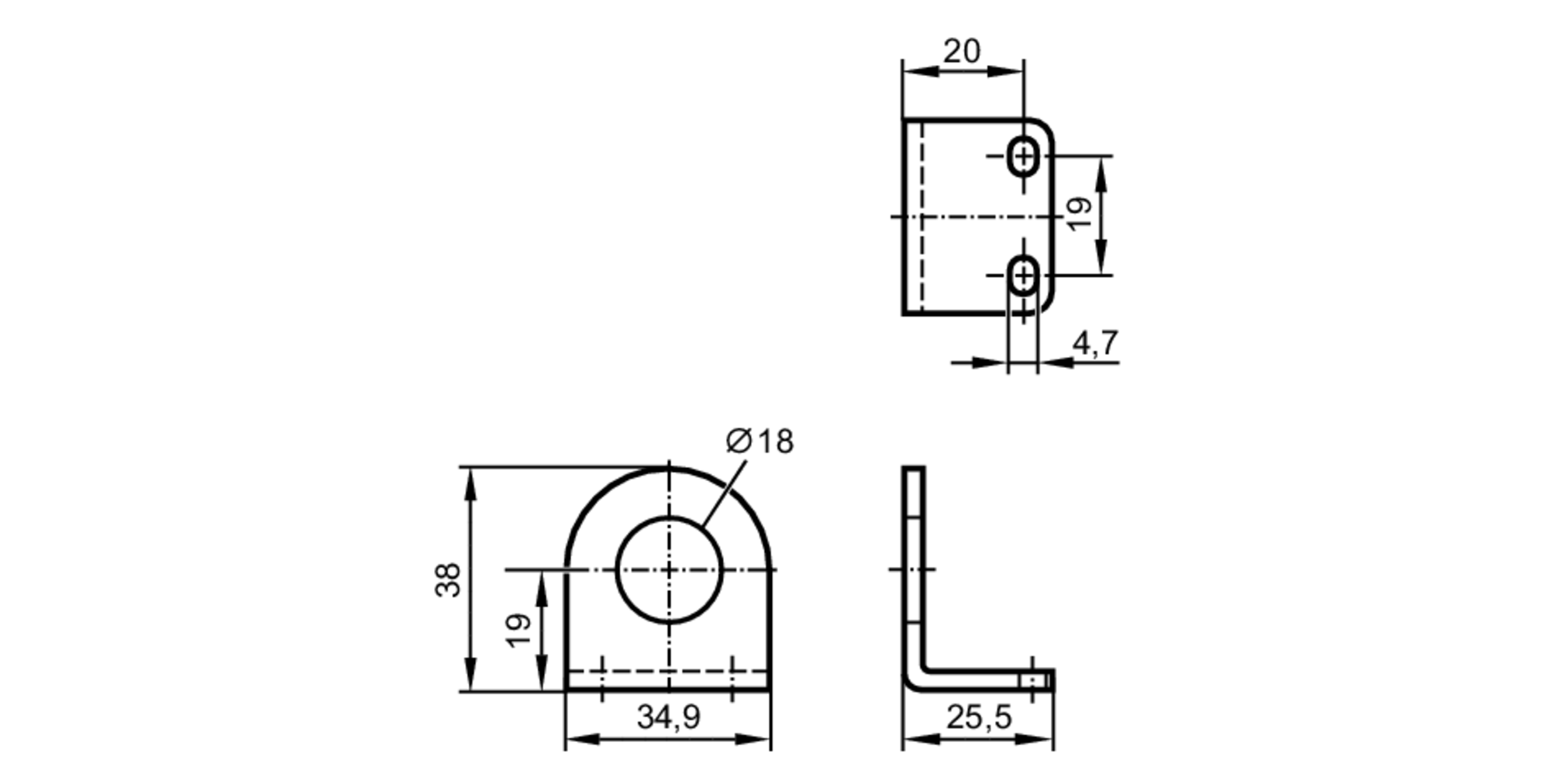 U20302 - Angle bracket - ifm