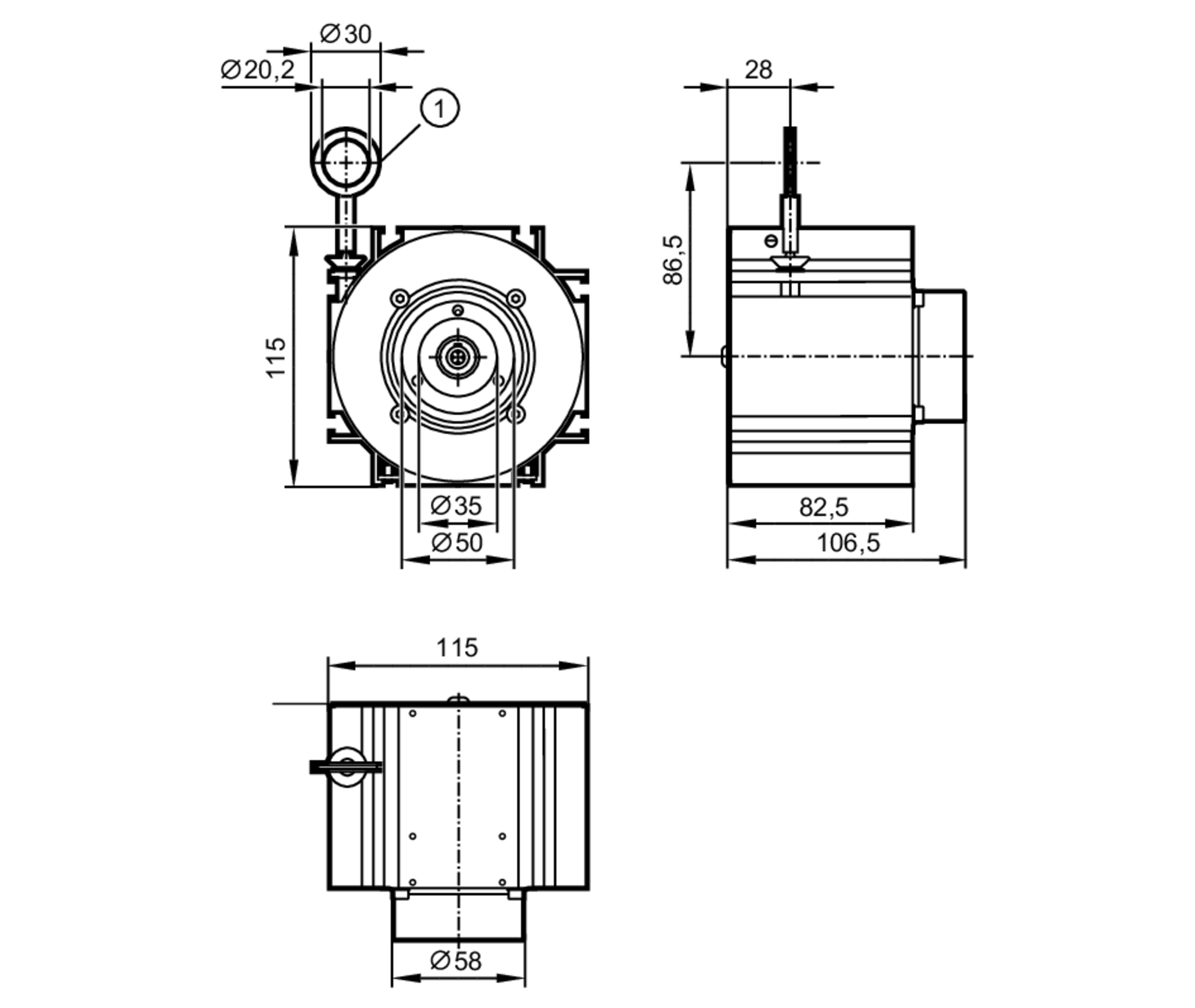 E61442 - draw-wire mechanism for encoders - ifm