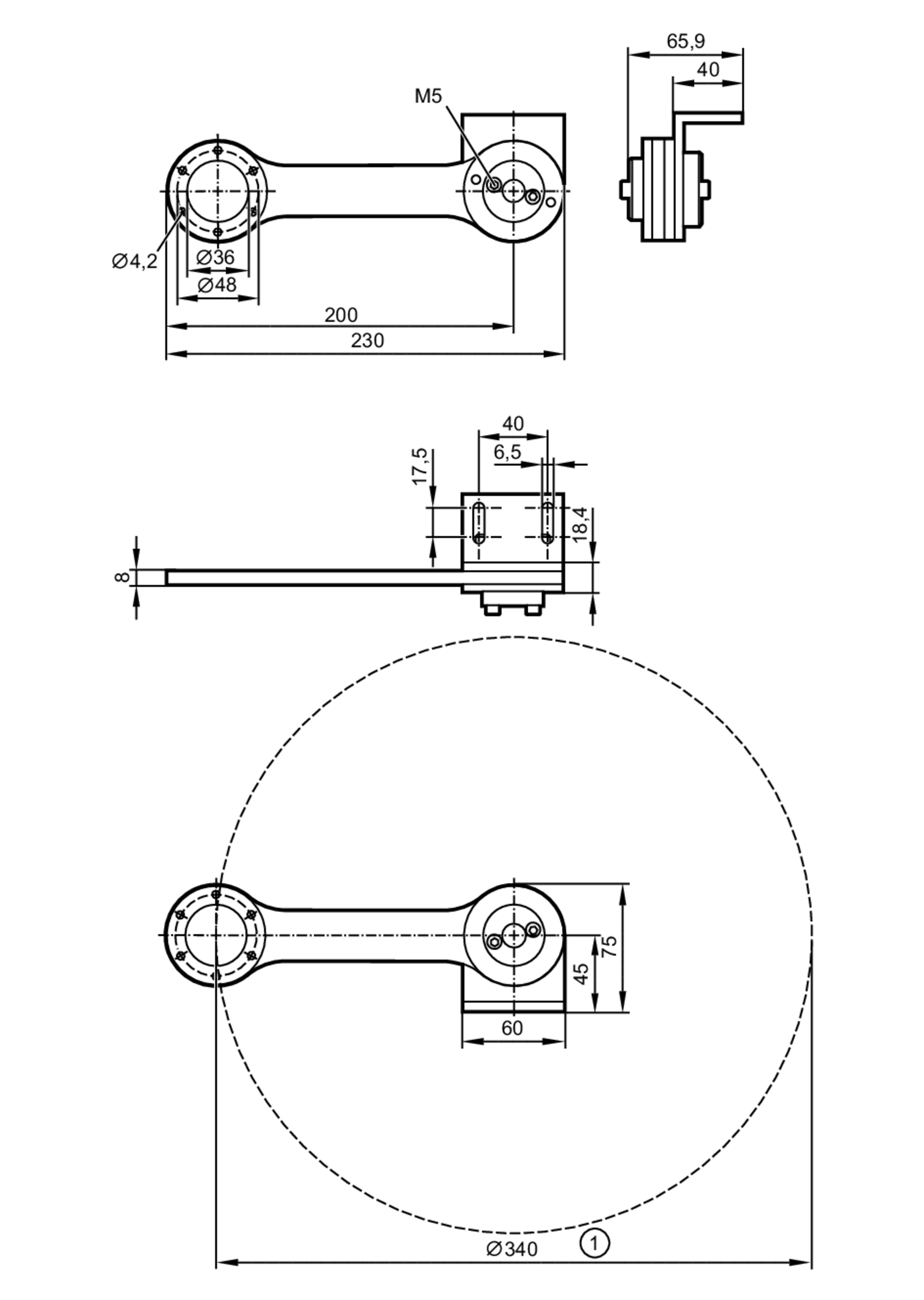 E61446 - spring arm for encoders - ifm