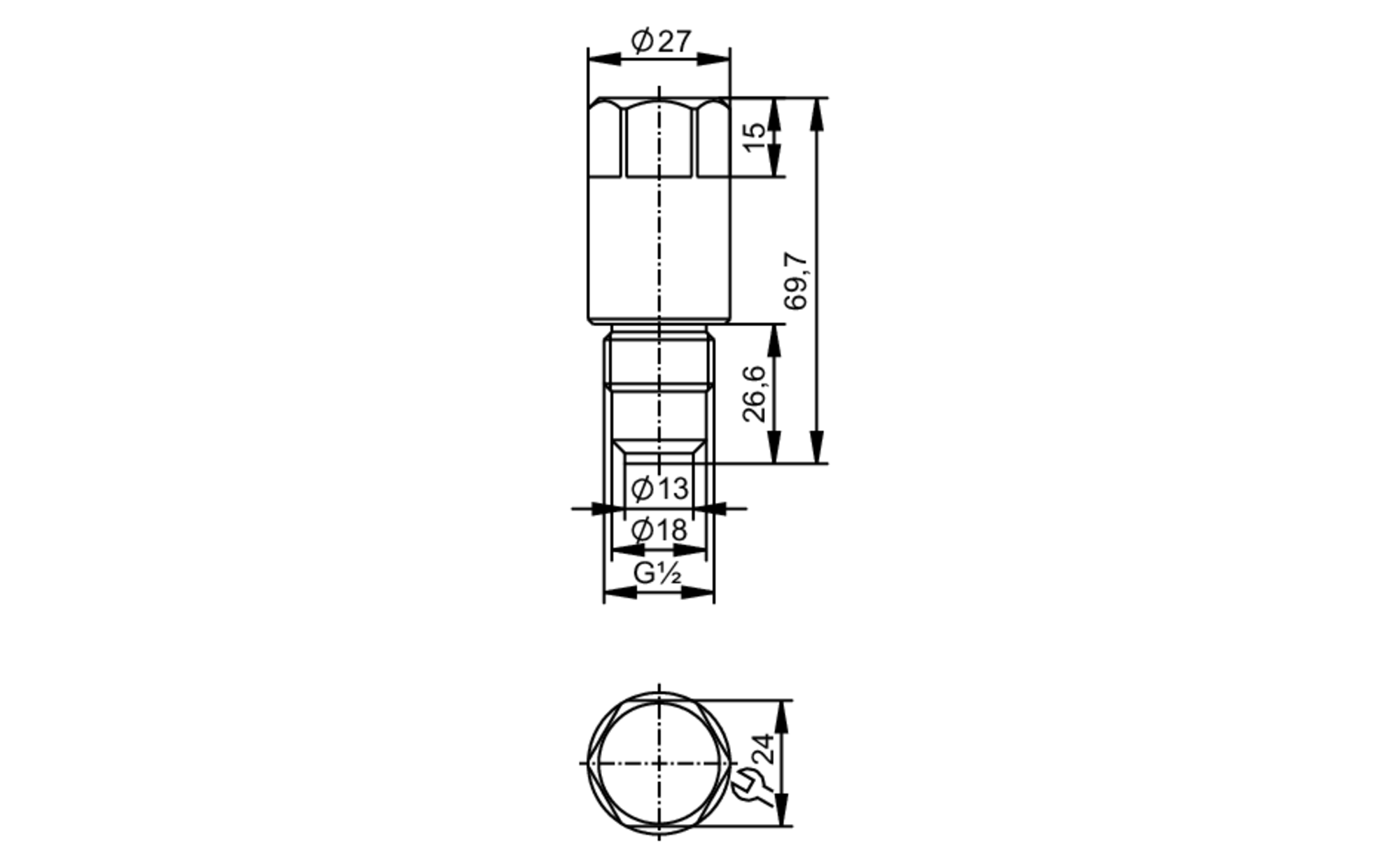 E43440 - Welding mandrel for process connections - ifm