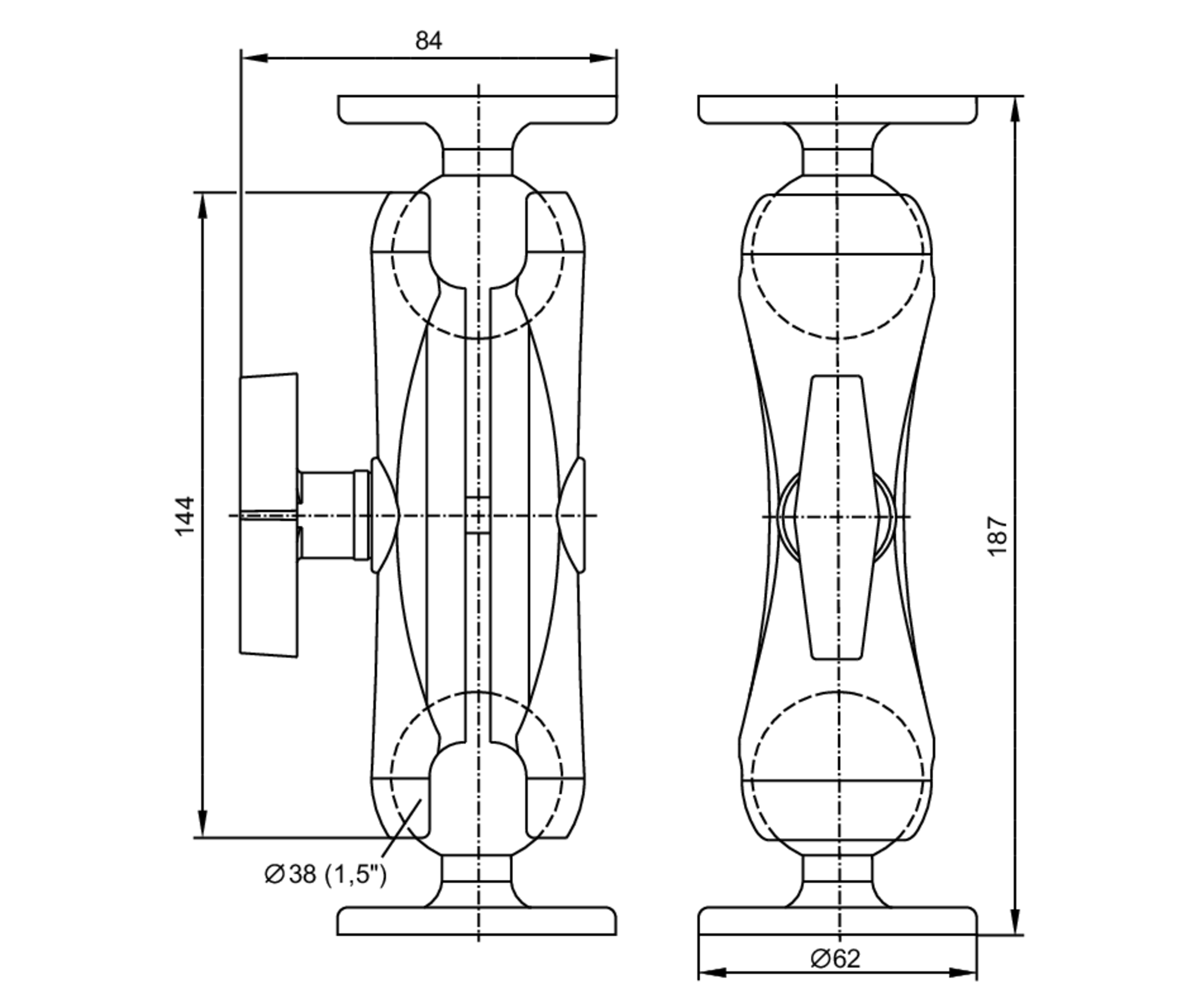 EC1414 - RAM mount set for graphic displays - ifm