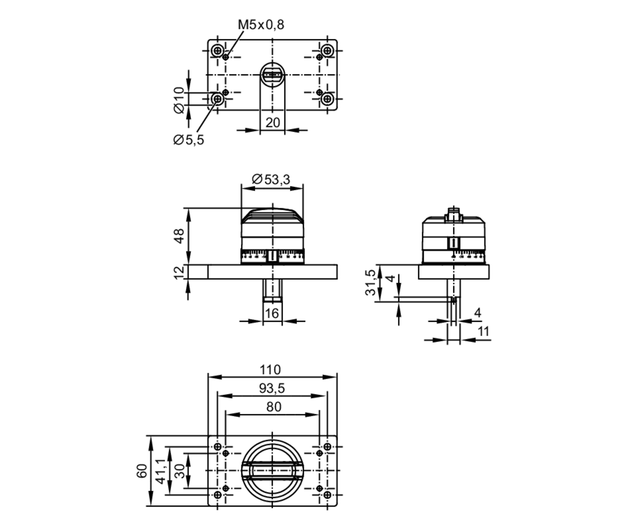 E11243 - Target puck mounting set for valve actuators - ifm