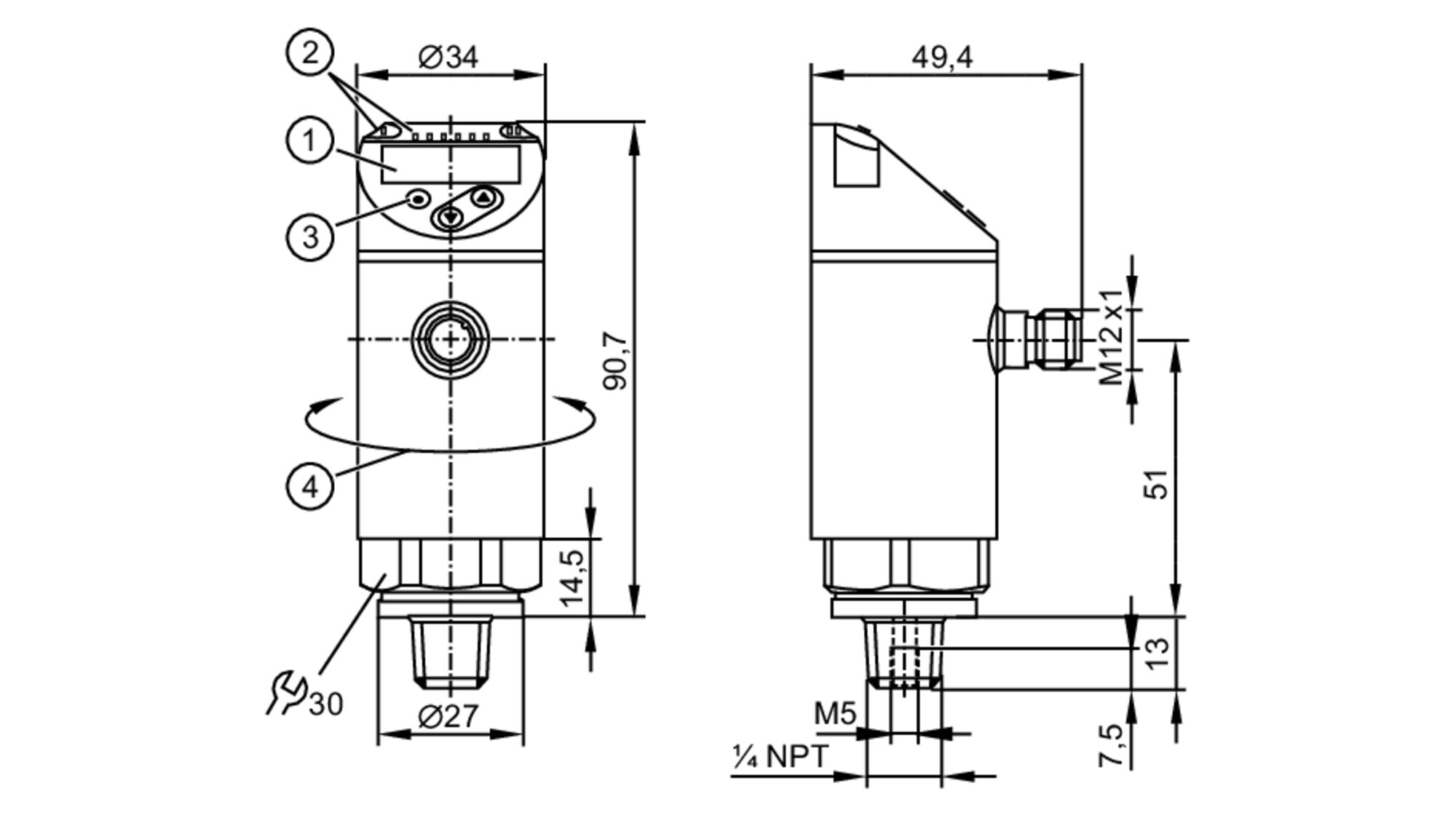 PN2670 - Pressure sensor with display - ifm