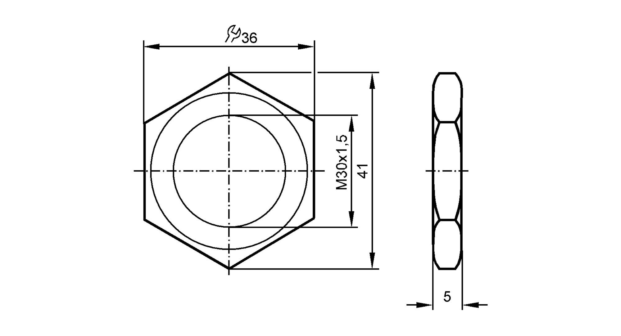 E10031 - Hexagon nut - ifm