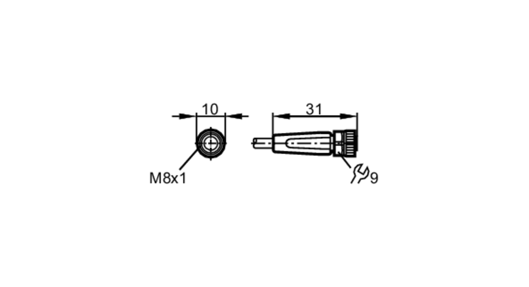 EVC150 - Connecting cable with socket - ifm