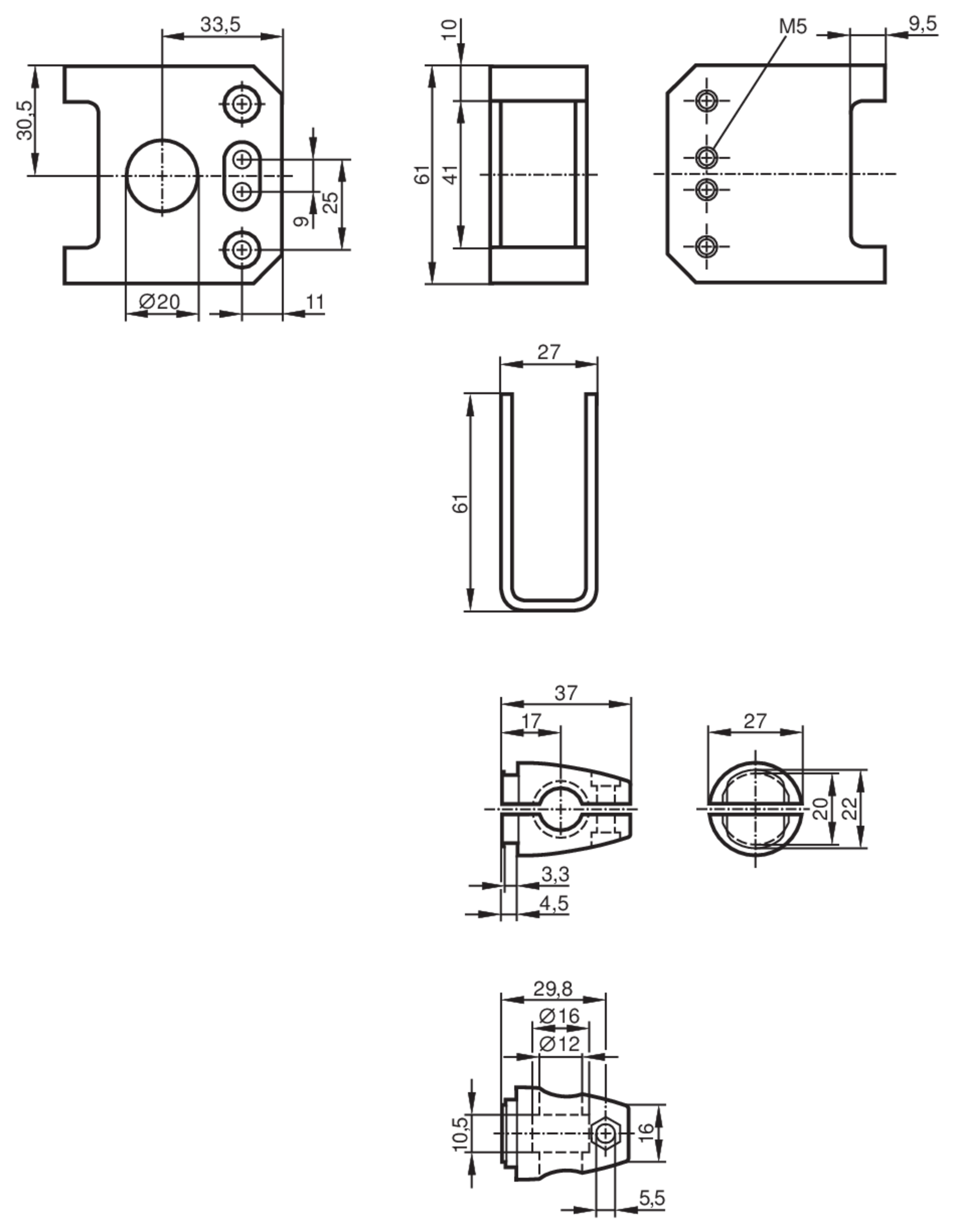 E21084 - Mounting set with protective cover for photoelectric sensors - ifm